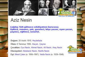 Aziz Nesin - Türk Dili ve Edebiyatı
